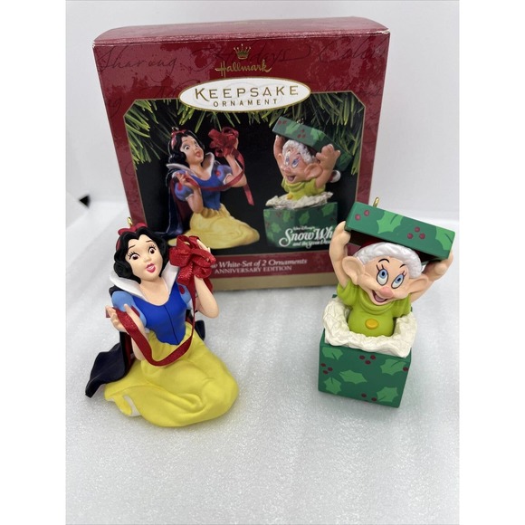 Hallmark | Holiday | 997 Hallmark Disney Pair 2 Ornaments Snow White ...